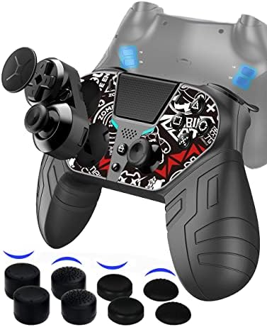 【August 2021 Newly Updated Version】 PS4 Controller with 3 Programmable Back Buttons and 1 ...