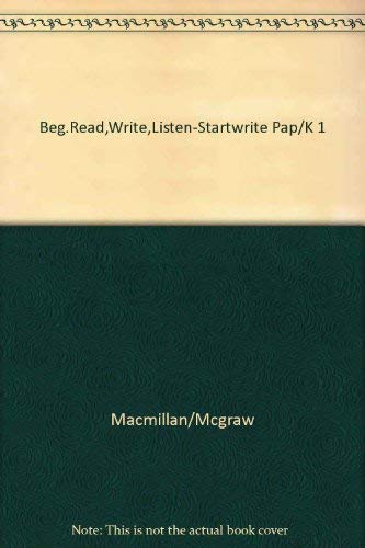 Beginning To Read Write And Listen: Startwrite Paper: 9780022645403 ...