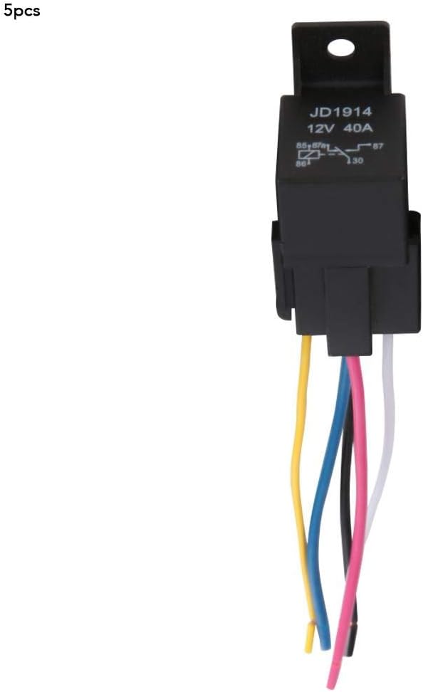 12V Relay & Relay Socket Kit, 5 pieces 12 V 30 A / 40 A car relay, car ...