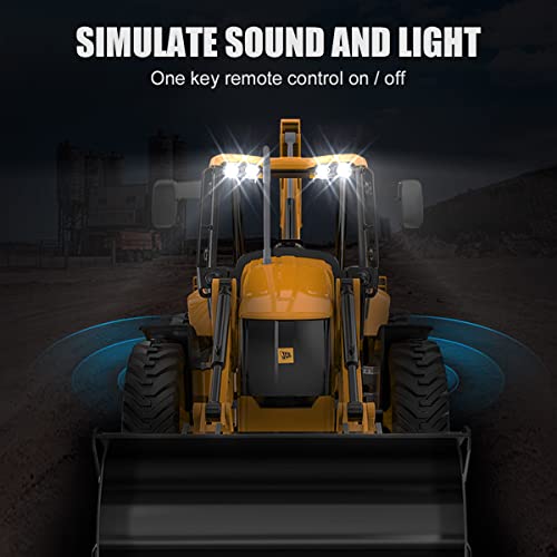 Dollox RC Backhoe Loader Excavator Toy, 1/20 Scale Front Loader Truck ...