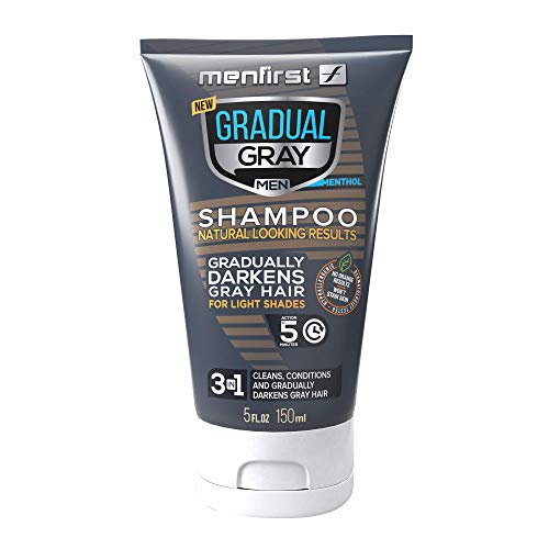 MENFIRST Gradual Gray 3-in-1 Grey Hair Reducing SHAMPOO For Men with ...