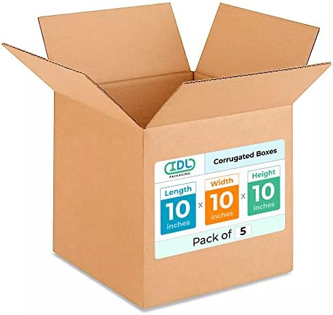 IDL Packaging Cube Corrugated Shipping Boxes 10"L x 10”W x 10"H (Pack ...