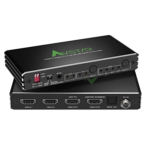 4K@60Hz HDMI 2.0 Splitter Switch Bidirectional 2 in 1 Out/1 in 2 Out ...