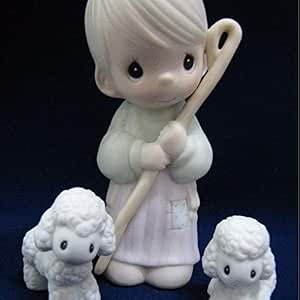 Amazon.com: Precious Moments "Shepherd with Two White Lambs" Addition ...