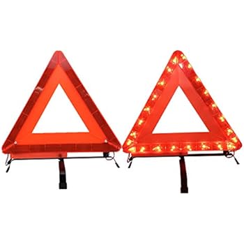 Amazon.com: Flashing Emergency Triangle - Roadside Hazard Lights - LED ...