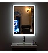 Amazon.com: HAUSCHEN HOME 32 x 40 inch LED Lighted Bathroom Mirror ...