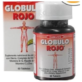 Amazon.com: Globulo Rojo Dietary Supplement with High Potency Vitamin B ...
