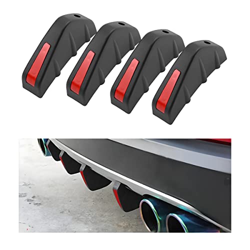 4pcs Car Rear Lower Bumper Wing Lip Diffuser, Anti-Crash Accessories ...
