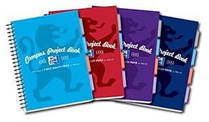 Oxford Campus A4 Size Project Book - Assorted Colour, Pack of 5: Amazon ...
