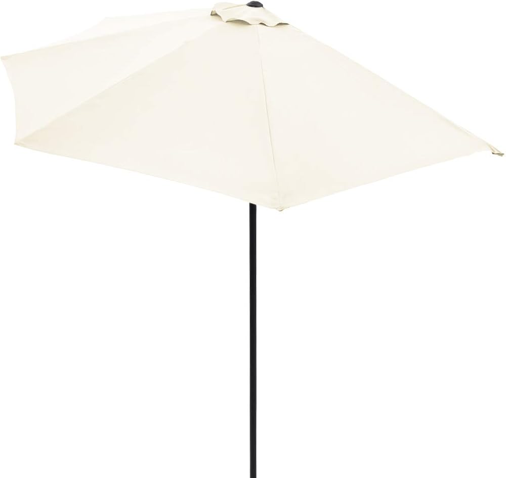 Deuba Half Parasol Umbrella 10 ft Sun Shade Semi Round Circular for ...