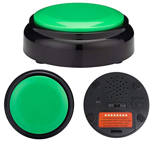 Inventiv 30 Second Custom Recordable Talking Button, Record & Playback ...