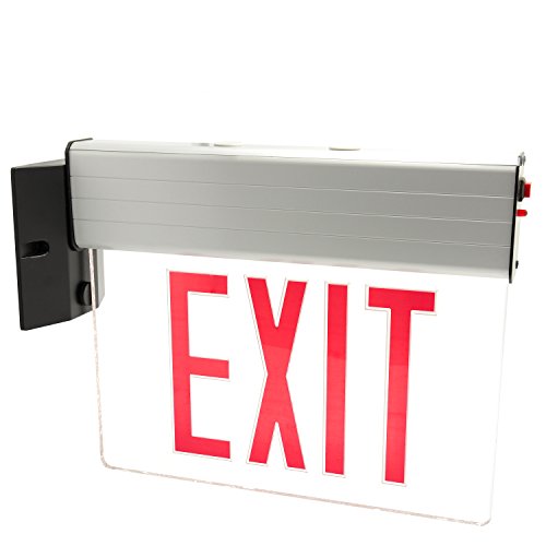eTopLighting Edge Lit LED Emergency Exit Sign Light Panel, Glass ...