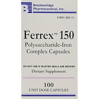 Amazon.com: Ferrex 150 Forte Capsules - 100 count blister pack: Health ...