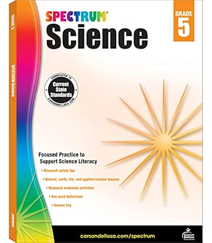 Spectrum 5th Grade Science Workbooks, Research Safety Tips and Physical ...