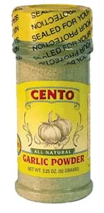 Amazon.com : Cento Foods (Alanric) Seasoning, Garlic Powder, 3.25-Ounce ...