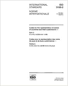 ISO 3166-2:1998, Codes for the representation of names of countries and ...