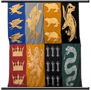 Amazon.com: Harry Potter: House of Hogwarts Wall Scroll 22" x 32": Home ...