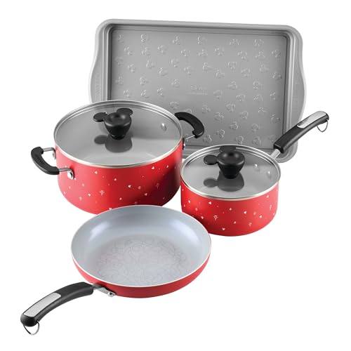 Farberware Disney Bon Voyage Ceramic Nonstick Pots and Pans Set with ...