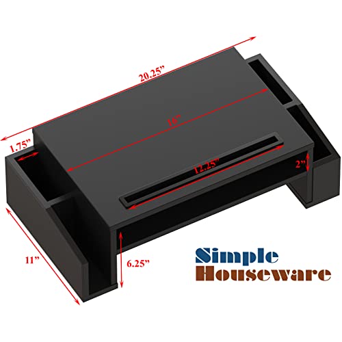 Simple Houseware Desk Monitor Stand Riser with Adjustable Organizer ...