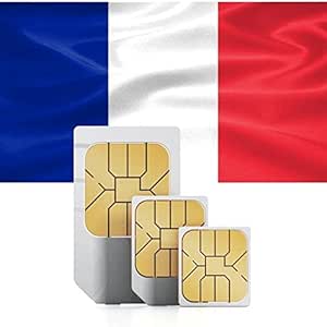 Amazon.com: 1GB French Prepaid Data Sim card Standard Macro Nano 3G ...