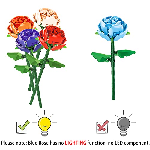 Rose Flower Building Kits, Artificial Flowers Bouquet Building Toys ...