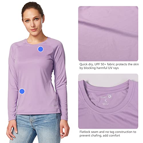 BALEAF Women's Long Sleeve Fishing Shirts UPF 50+ Sun Protection SPF Quick Dry Lightweight T ...