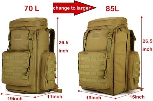 outdoor plus Extra Large Camping Backpack For Men, Hiking Backpacking ...