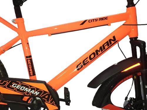 Geoman Mountain MTB Bike 24T Single Speed Carrier Cycle 3Spoke Alloy ...