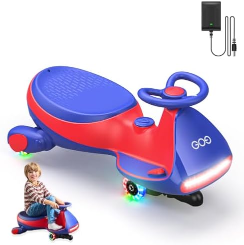 GOG Electric Wiggle Car with Pedal, 2 Speed Ride On Car Toy, 2 in 1 ...