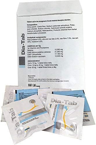 Dia-Tab Diarrhoea Tablets For Dogs – Effective Chewable Pet Medicine ...