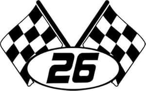 Amazon.com: Checkered Flag Nascar Racing Number 26 Graphic Car Truck ...