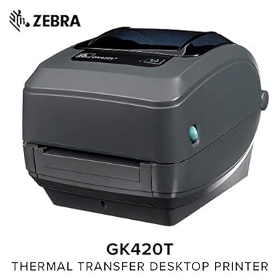 Zebra - GK420t Thermal Transfer Desktop Printer for Labels, Receipts, Barcodes, Tags, and Wrist ...