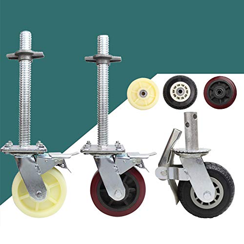 Caster 6 Inch Scaffolding Wheel With Brake Wheel Heavy Duty Rubber ...