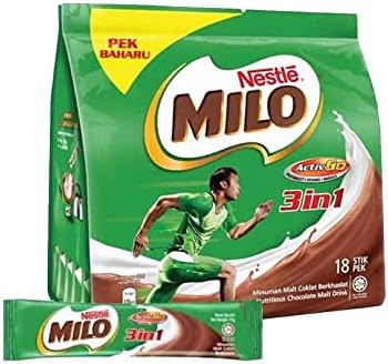 سعر Nestle Milo Activ Go 3 in 1 Chocolate Malt Drink Bag, 18 X 33g, 594g فى الامارات | بواسطة ...