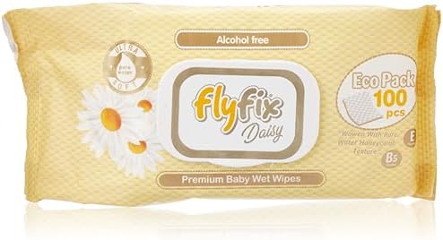 سعر Flyfix Daisy Wet Wipes with Chamomile Scent 100psc - Pack of 1 فى ...