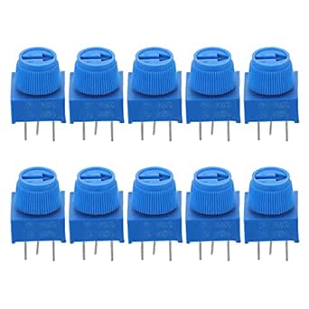 ibasenice Trim Potentiometer- 3 Pin High Trim Resistor/ 10K Ohm Trim ...