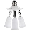 VEY14 3 in 1 Light Socket Adapter, E26 E27 3 in 1 Light Splitter Bulbs Fixture Converter ...