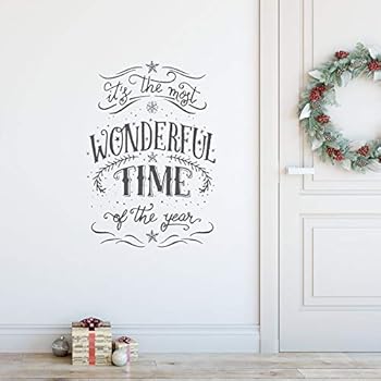 It's The Most Wonderful Time of The Year! Wall Saying Vinyl Lettering ...