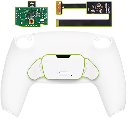 eXtremeRate White Back Paddles Programable Rise Remap Kit for PS5 Controller BDM-010, Upgrade ...