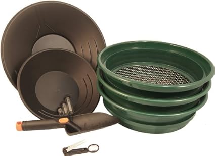 Amazon.com: Gold Prospecting Set - 3 Sifters/Classifiers, 2 Gold Pans ...