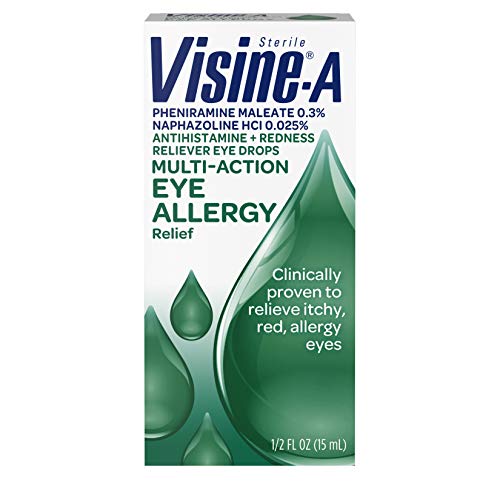 Visine-A Antihistamine + Red Eyes Multi-Action Allergy Relief Eye Drops ...