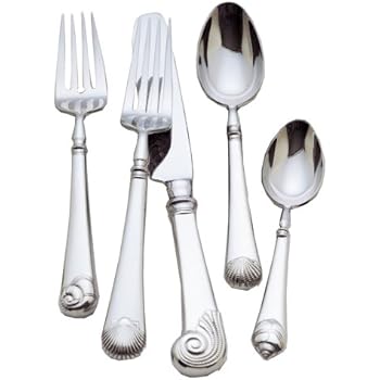 Amazon.com | Reed & Barton Sea Shells 18/10 Stainless Steel 4-Piece ...
