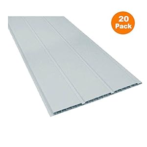 20 x 2.5m Length x 300mm UPVC Plastic Soffit Board White Hollow ...