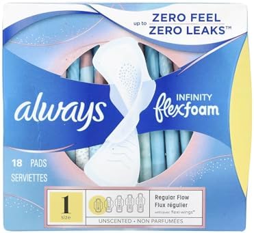 Always Pads Size 1 Infinity With Flex Foam 18 Count (Pack of 3) price ...