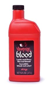 Bottle Of Fake Blood 0.47L Halloween Face & Body Kit Dracula Vampire ...