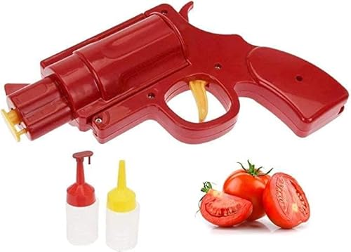 سعر Plastic Sauce Gun Armed Shape - Ketchup Mustard Container BBQ Sauce ...