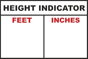 2 x COMMERCIAL VEHICLE CAB HEIGHT INDICATOR HGV Sticker Decal 15cm ...