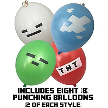 Amazon.com: Pixelated Red TNT Balloon 12" Inch Latex Party Balloons ...