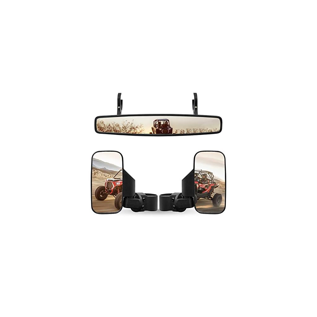 UTV Offroad Side Rear View Mirror And Center View Mirror With 1.75 And ...