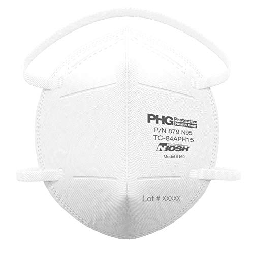 PHG PROTECTIVE HEALTH GEAR N95 Mask, NIOSH Certified, MADE IN USA ...